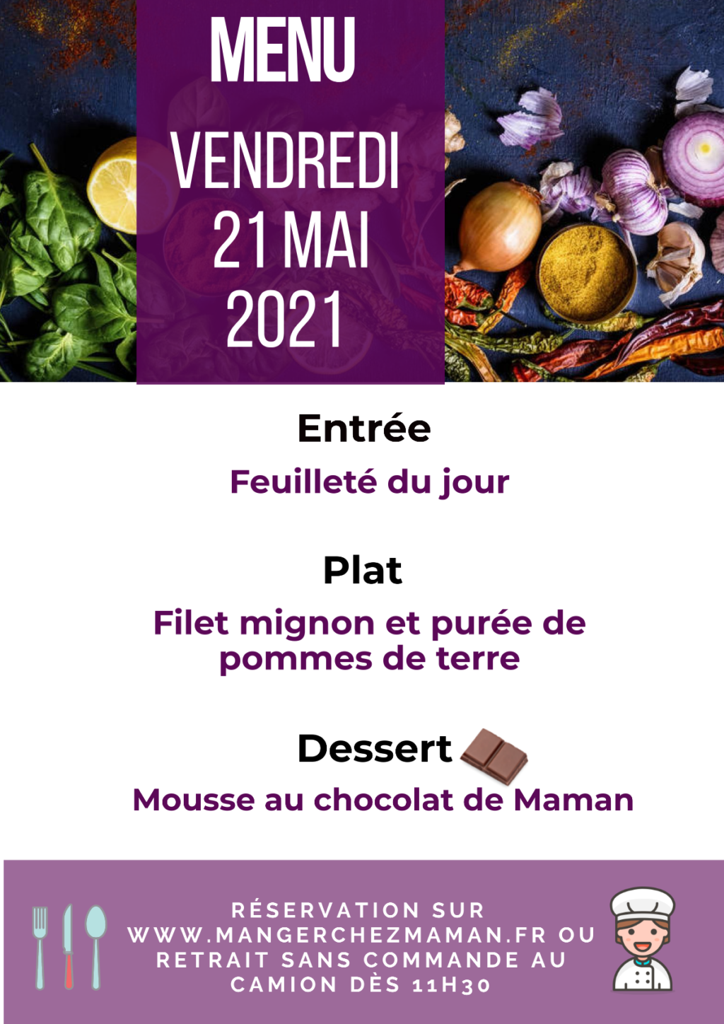 Menus – Chez Maman